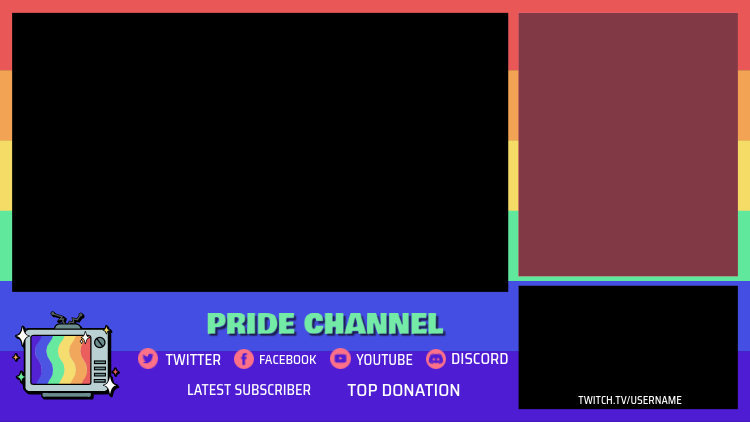 Placeit - OBS Stream Overlay Maker Featuring LGBTQ-Pride Graphics