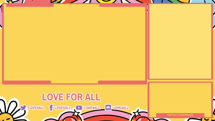 Placeit - Colorful Twitch Overlay Generator for LGBTQ Streamers