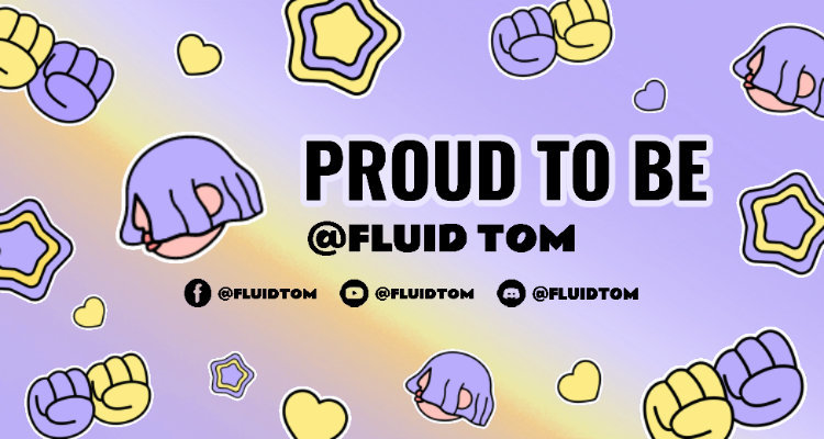 Placeit - Pride-Themed Twitch Banner Creator for a Non-Binary Gamer