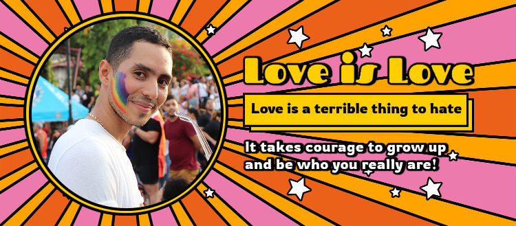 Placeit - Facebook Cover Template Featuring an LGBTQ-Themed Quote and a ...