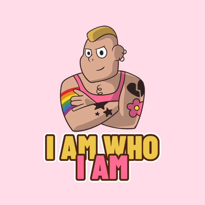 Placeit - Cartoonish Twitch Emote Logo Maker Featuring an LGBTQ Man