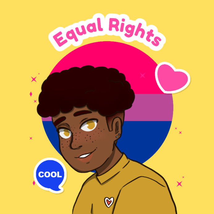 Placeit - LGBT Twitch Emote Logo Creator Featuring a Bisexual Character