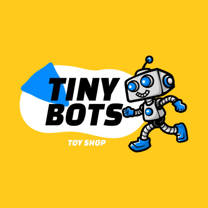 Placeit - Toy Store Logo Maker Featuring a Little Robot