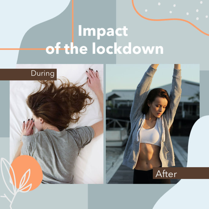 Placeit - Instagram Post Design Template with Before and After Pictures