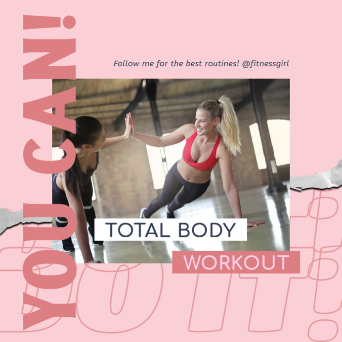 Placeit - Instagram Post Design Template for Fitness Influencers with a ...